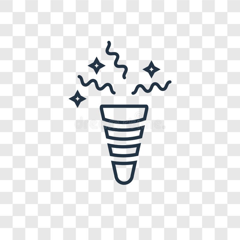 Confetti Linear Icon. Modern Outline Confetti Logo Concept on Wh Stock ...