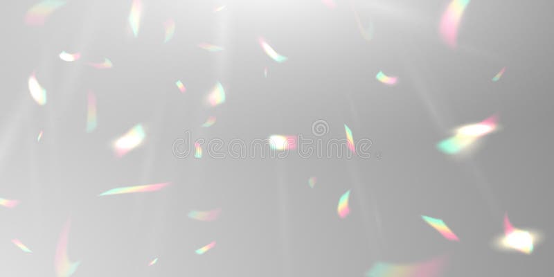Confetti Design with Rainbow Flare Effect Vector Illustration Stock ...