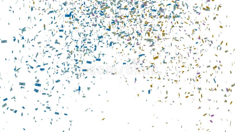 Confetti of dollar bills stock video. Video of money - 83599465