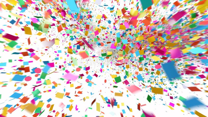 Confetti Explosion in a Burst of Colors Stock Image - Image of ...