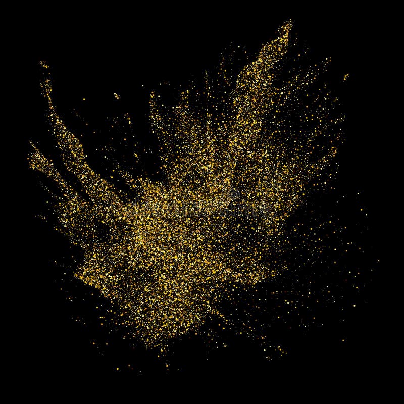 Confetti Explosion, Gold Dust Particles. Sparkling Shiny Texture Effect ...
