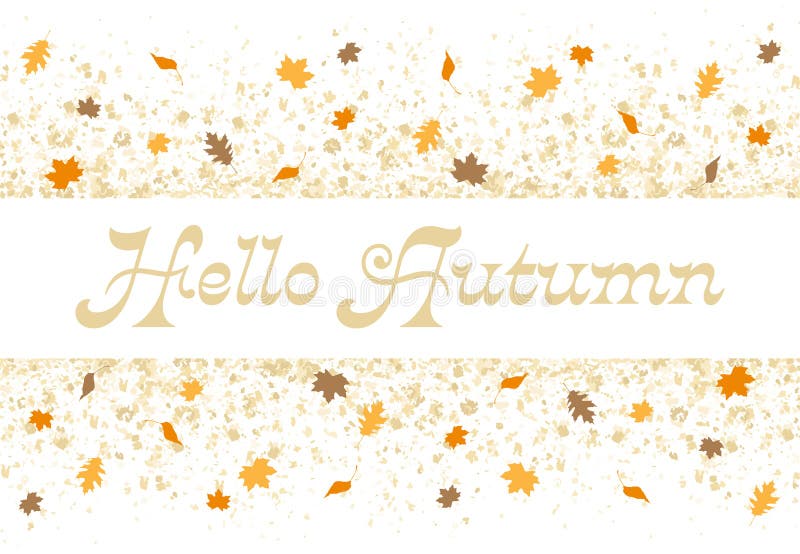 A Gold Glitter Fall Confetti Border Stock Vector - Illustration of ...