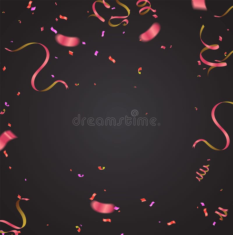 Confetti Falling on Background. Vector Illustration Stock Vector ...