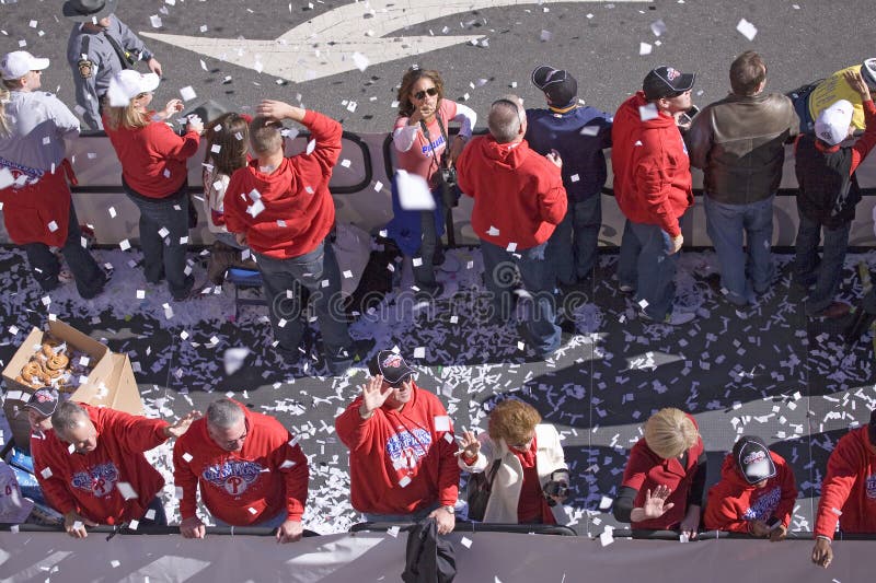 Confetti falling on buses editorial photo. Image of fans - 27079641