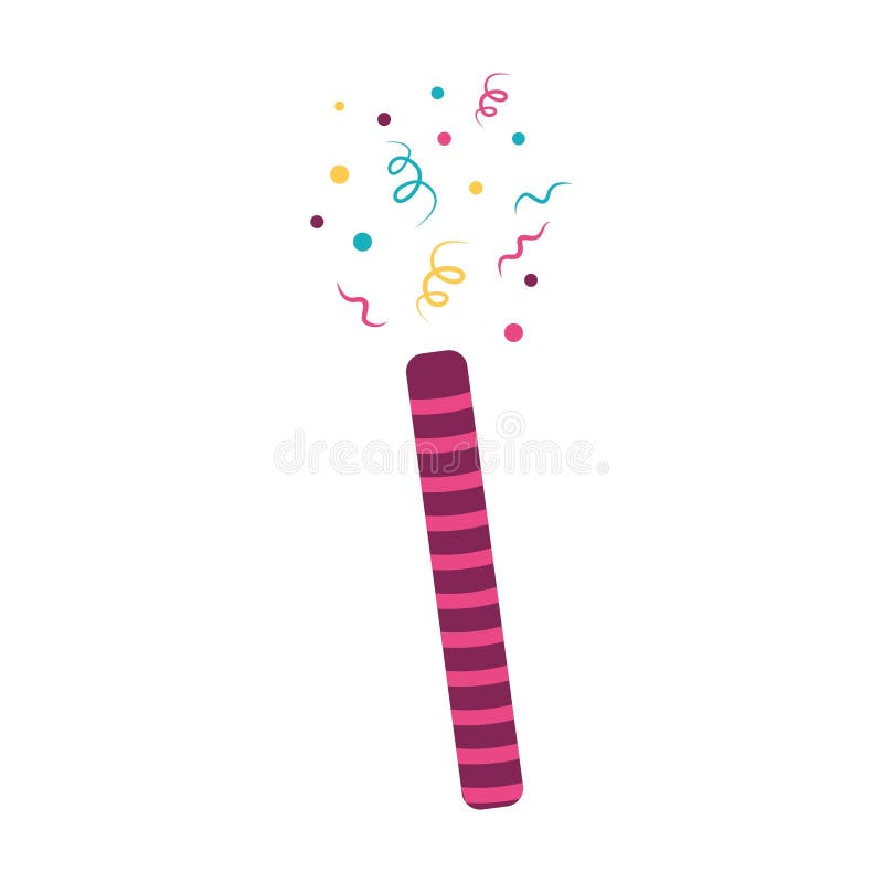 Confetti Firecracker Illustration Stock Illustration - Illustration of ...