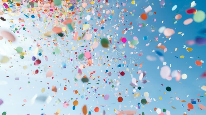 Confetti Flying during a Surprise Birthday Party Stock Illustration ...