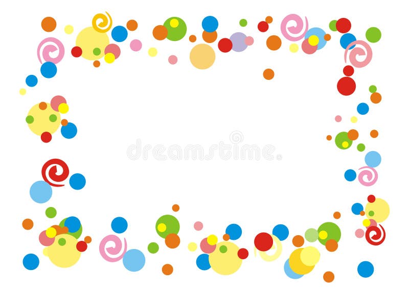 Confetti frame stock vector. Illustration of bubbles, festive - 5922642