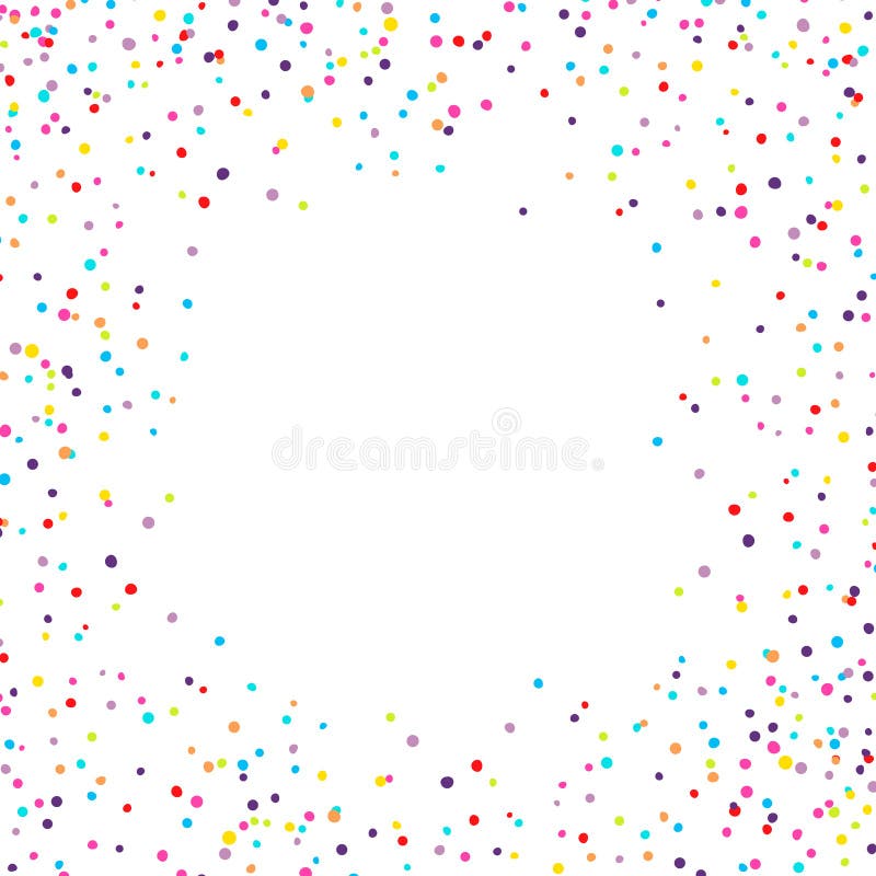 Confetti Frame stock vector. Illustration of color, festive - 57654051