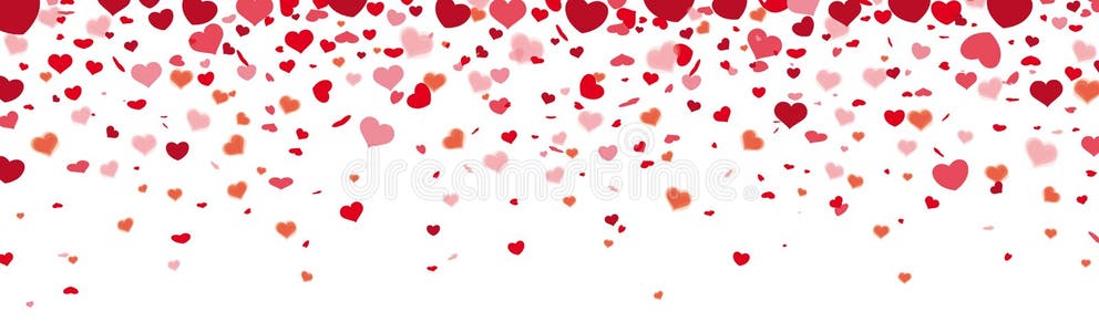 Confetti Hearts Header stock vector. Illustration of banner - 86293635