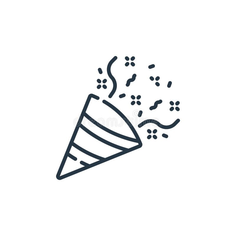 Confetti Icon Vector from Event Concept. Thin Line Illustration of ...