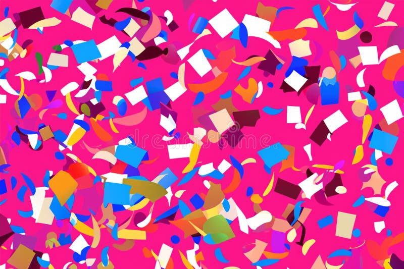 Confetti. Illustration. Fun Seamless Pattern Stock Illustration ...