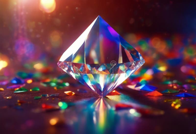 Confetti Iridescent Reflection Abstract Rays Effect Refraction Prism ...