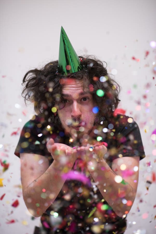 Confetti man on party stock photo. Image of event, birthday - 81005246