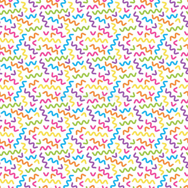 Rainbow Confetti Seamless Pattern Stock Illustration - Illustration of ...