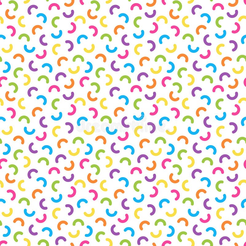 Rainbow Confetti Seamless Pattern Stock Illustration - Illustration of ...