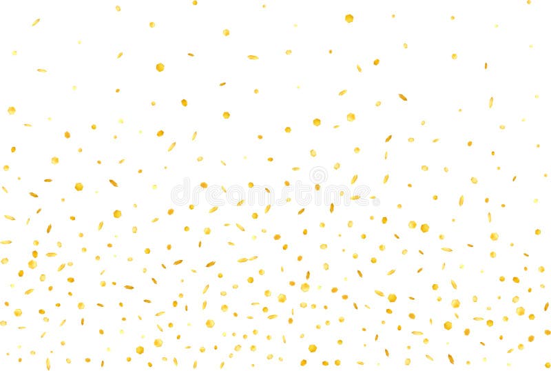 Gold Hexagonal 3d Confetti Rendering. Stock Vector - Illustration of ...