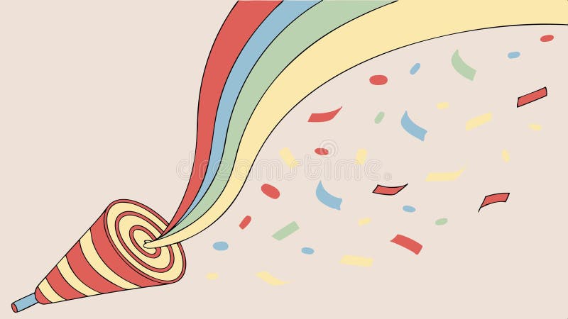 Confetti Popper Exploding, Celebration and Party Symbol Vector Design ...