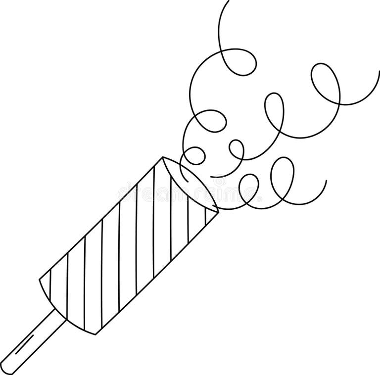 Confetti Popper Firecracker Lined Stock Vector - Illustration of happy ...