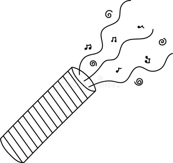 Confetti Popper Firecracker Lined Stock Vector - Illustration of event ...