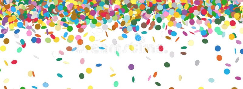 Confetti Rain - Colorful Panorama Background Template Stock Vector ...