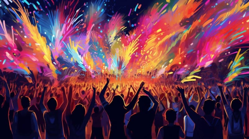 Ecstatic Crowd Stock Illustrations – 167 Ecstatic Crowd Stock ...