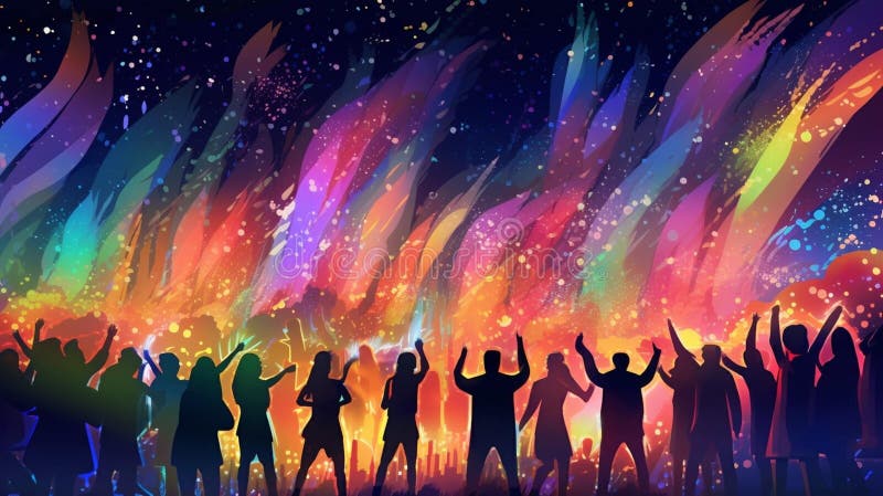 Ecstatic Crowd Stock Illustrations – 167 Ecstatic Crowd Stock ...