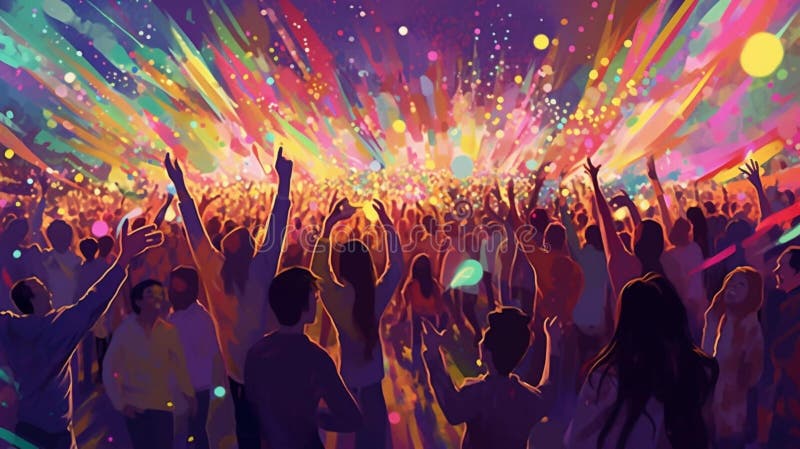 Ecstatic Crowd Stock Illustrations – 167 Ecstatic Crowd Stock ...