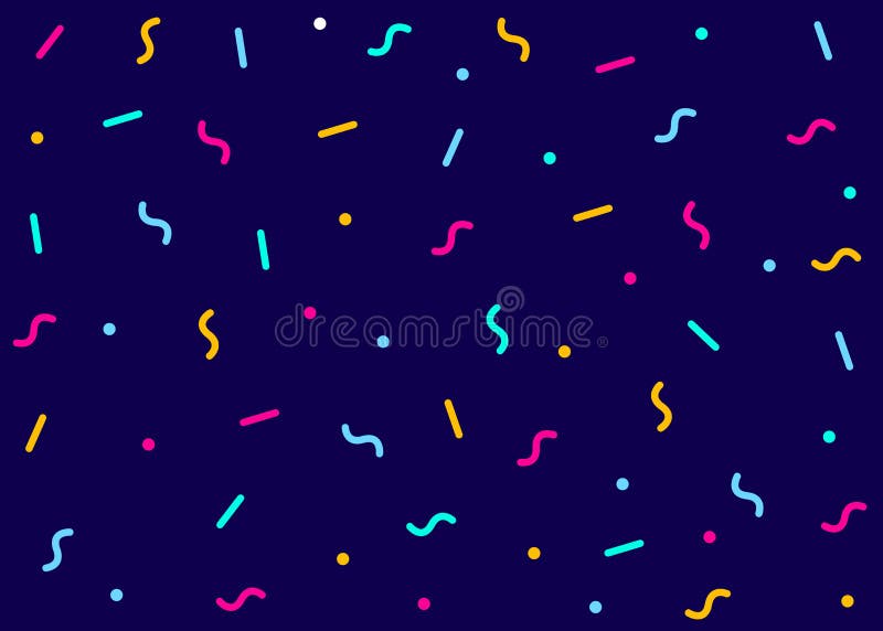 Confetti Vector Seamless Pattern Stock Illustration - Illustration of ...