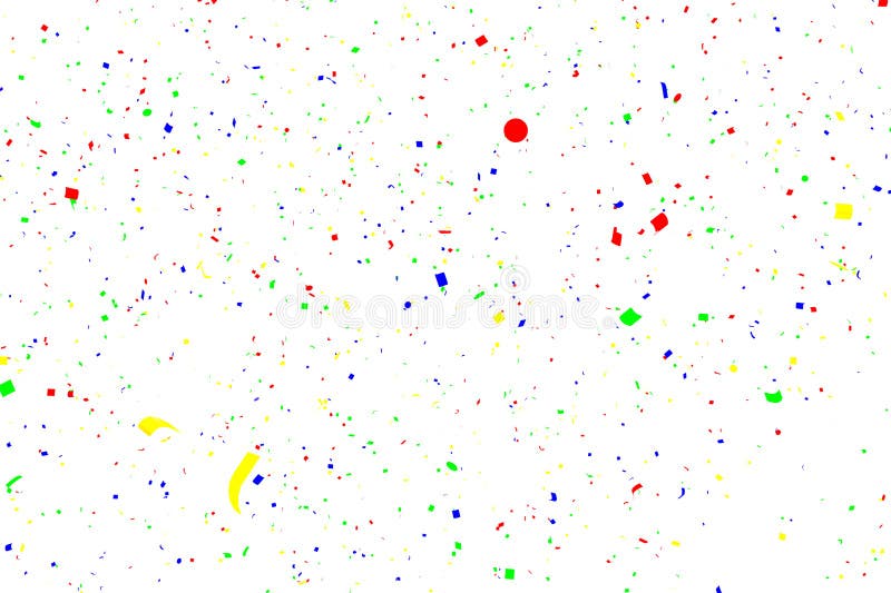 Confetti on White Background with a Clipping Path Stock Illustration ...