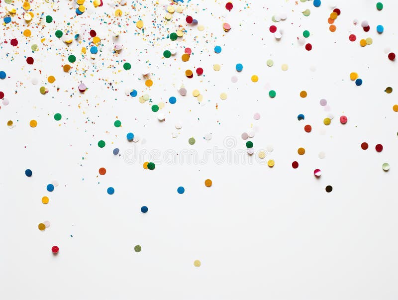 Confetti on White Background Stock Illustration - Illustration of ...