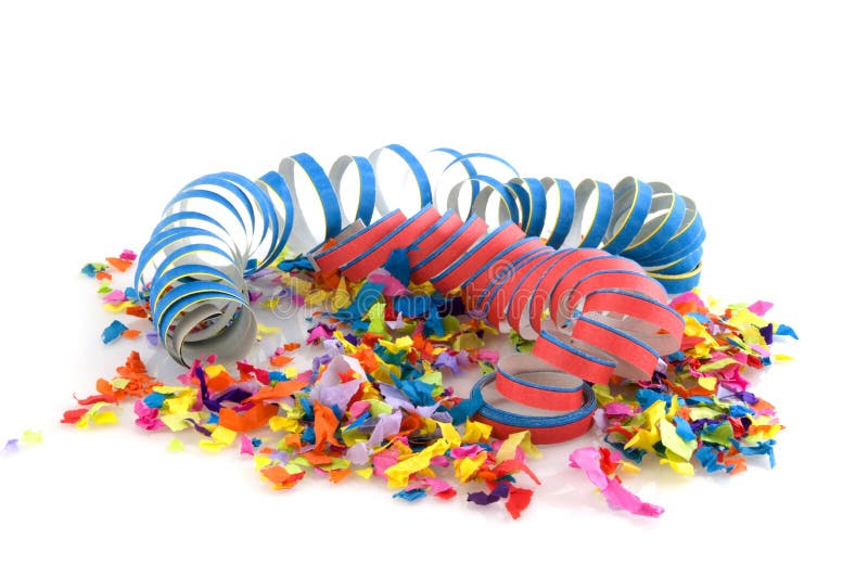 Confettis de carnaval image stock. Image du papier, serpentine - 8001191