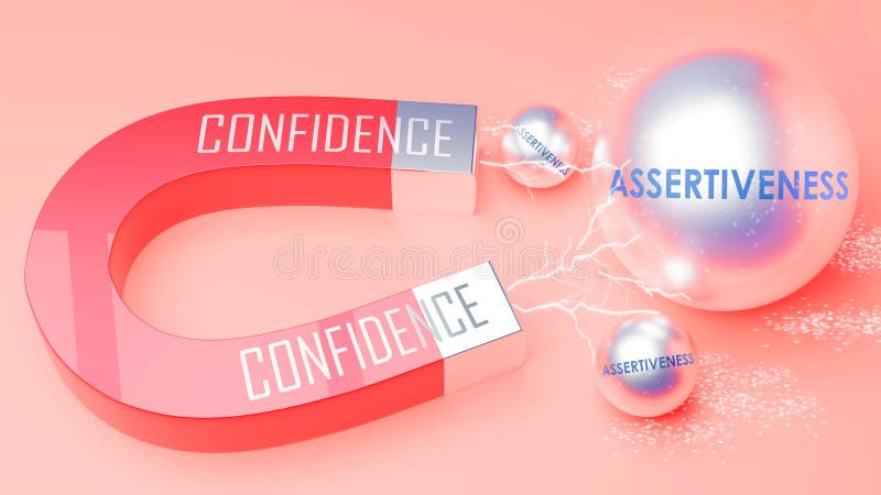 Confidence that Attracts Assertiveness Stock Illustration ...