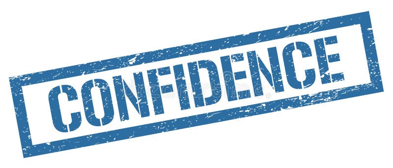 CONFIDENCE Blue Grungy Rectangle Stamp Stock Illustration ...