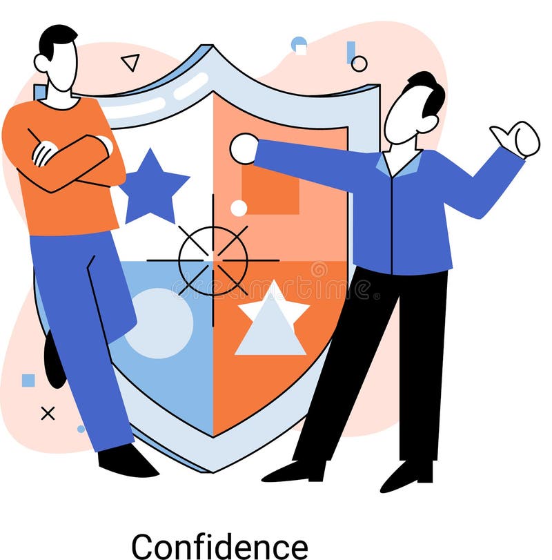 Confidence Concept. People Standing Together and Trusting One Another ...