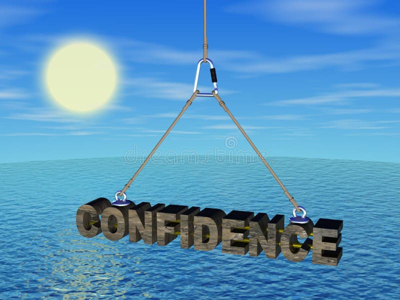 Confidence on the Cord Under the Sea Stock Illustration - Illustration ...