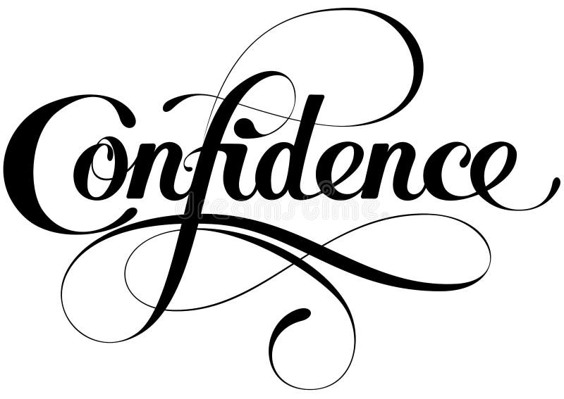 Confidence 2 - Custom Calligraphy Text Stock Vector - Illustration of ...