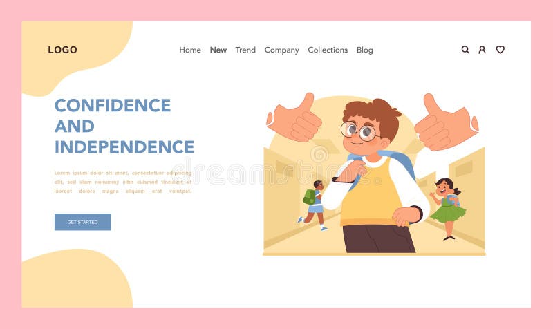 Confidence and Independence. Flat Vector Stock Vector - Illustration of ...