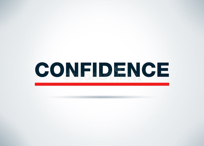 Confidence Abstract Flat Background Design Illustration Stock ...