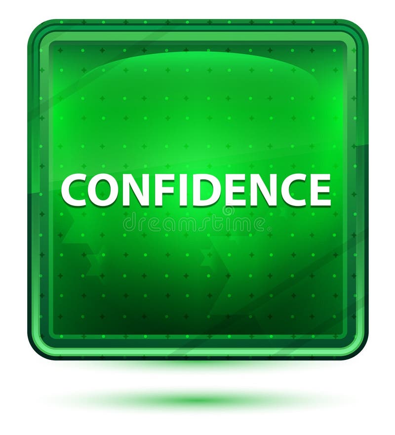 Confidence neon light icon stock vector. Illustration of illuminated ...