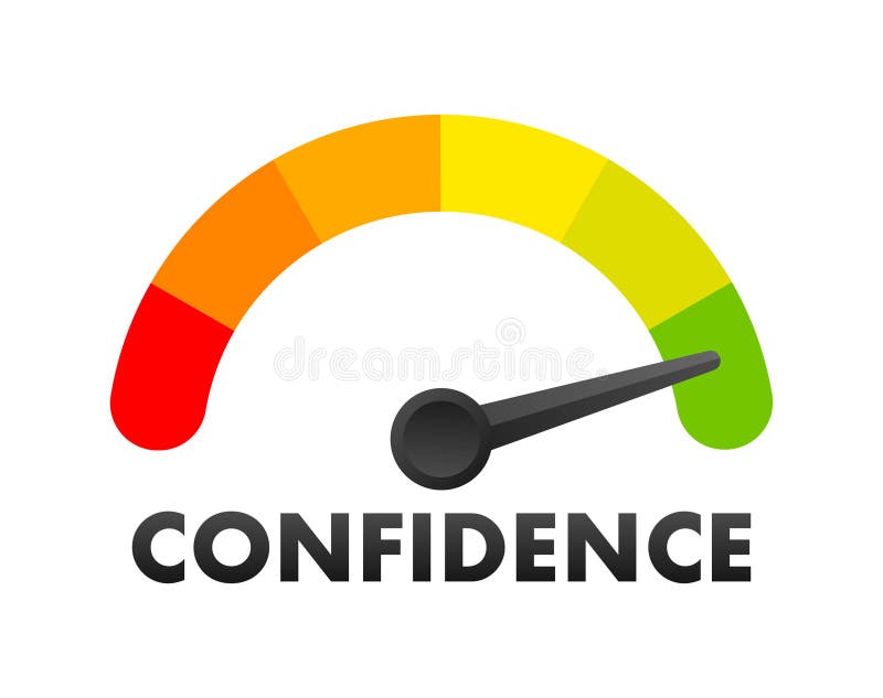 Confidence level meter stock vector. Illustration of medicine - 177883790