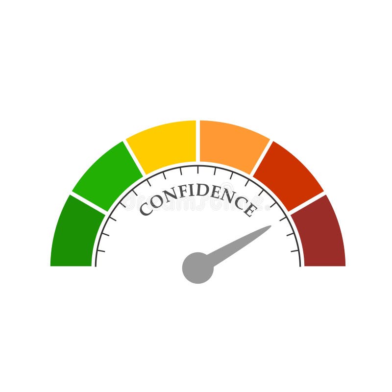 Confidence level meter stock illustration. Illustration of measure - 25735598