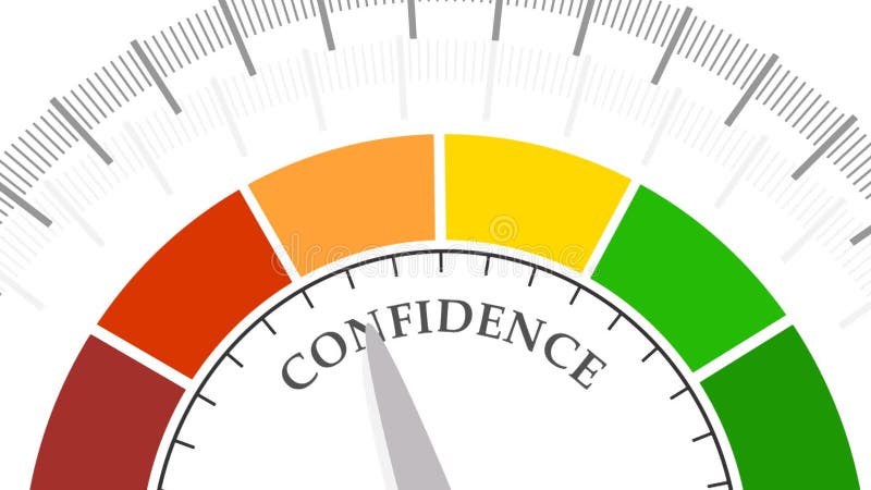 Confidence level meter stock video. Video of check, concept - 192013035