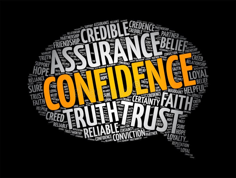 Confidence Message Bubble Word Cloud Collage, Concept Background Stock ...