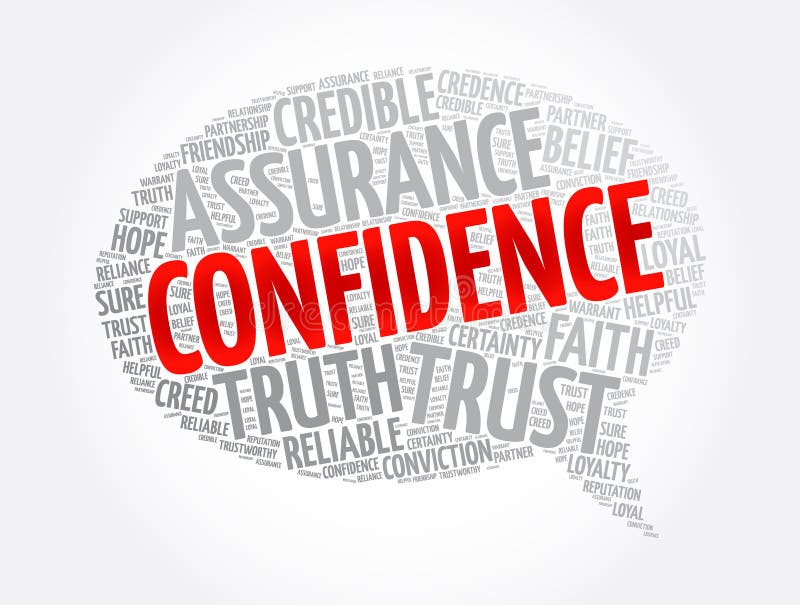 Confidence Red Bubble Background Stock Illustration - Illustration of ...