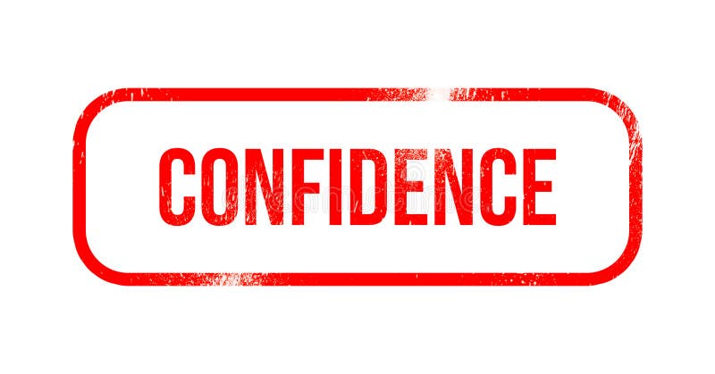 Confidence - Red Grunge Rubber, Stamp Stock Illustration - Illustration ...