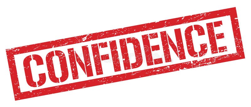 CONFIDENCE Red Grungy Rectangle Stamp Stock Illustration - Illustration ...