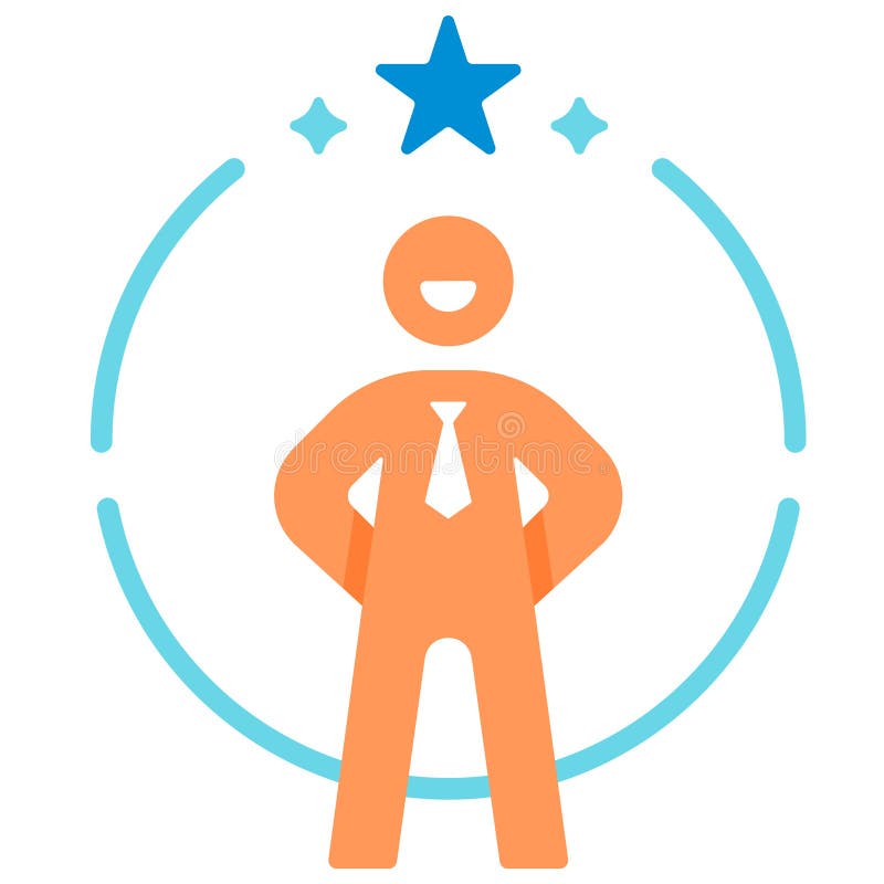 Self Confident Flat Illustration Stock Vector - Illustration of dignity ...