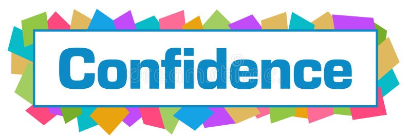 CONFIDENCE Colorful Overlapping Letters Vector Banner Stock ...