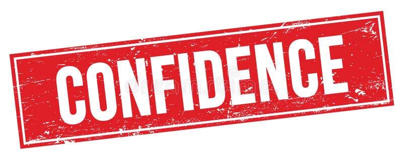 CONFIDENCE Text on Red Grungy Rectangle Stamp Stock Illustration ...