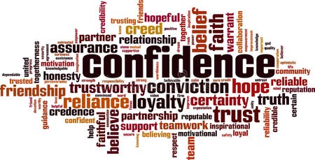 Confidence word cloud stock vector. Illustration of trustworthy - 162422452